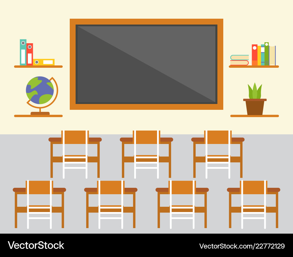 Classroom back to school background theme flat Vector Image