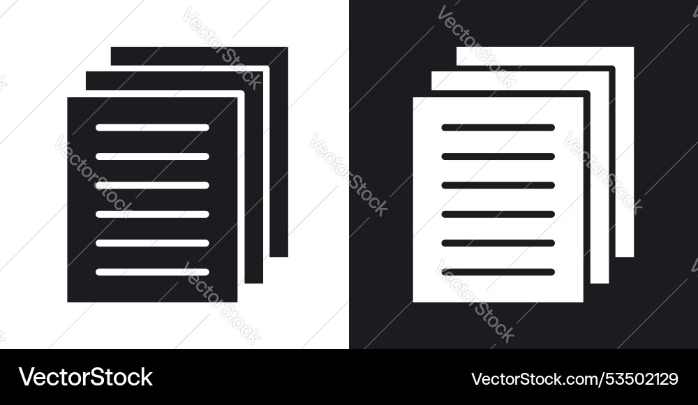 Document papersline in thin line black color flat Vector Image