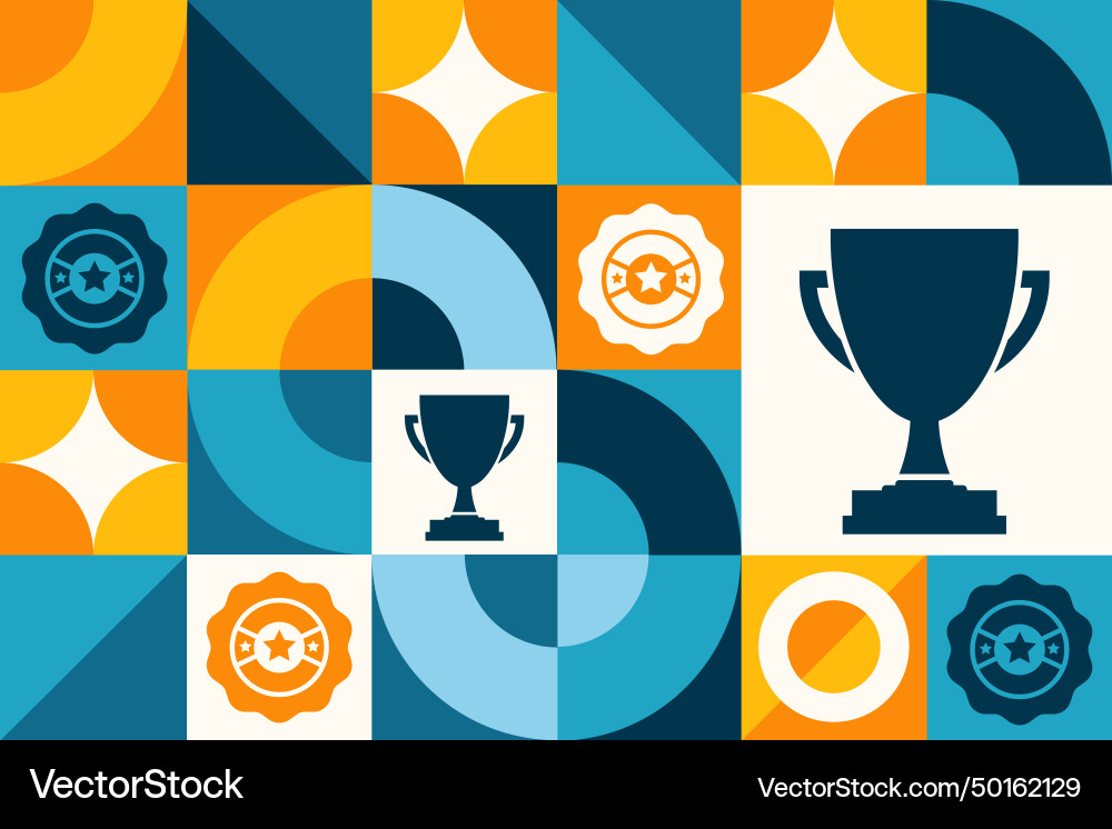 Employee appreciation day seamless geometric Vector Image