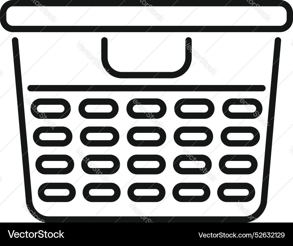 Empty laundry basket waiting for dirty clothes Vector Image