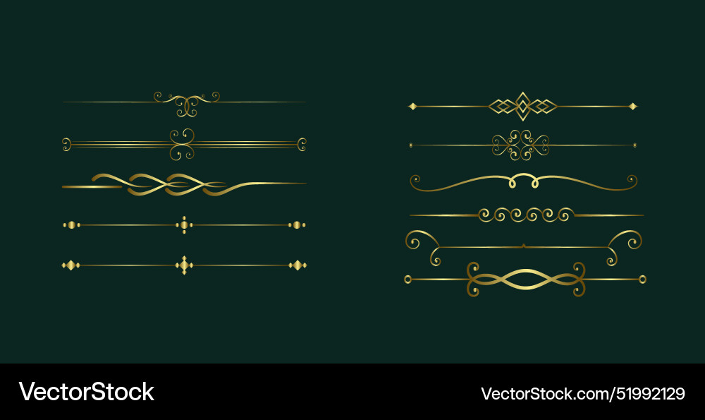 Floral decorative ornamental divider pack Vector Image