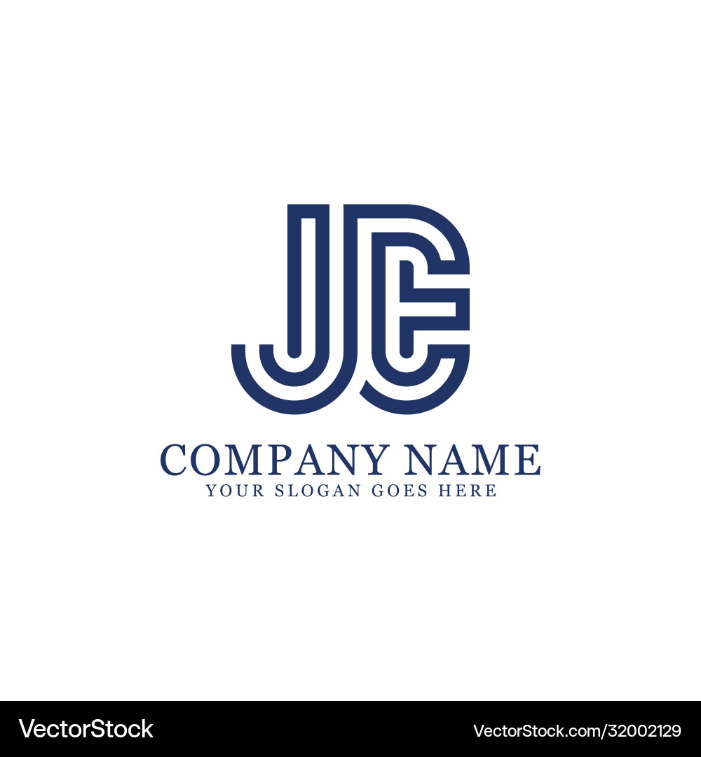 Je monogram logo inspirations letters Royalty Free Vector