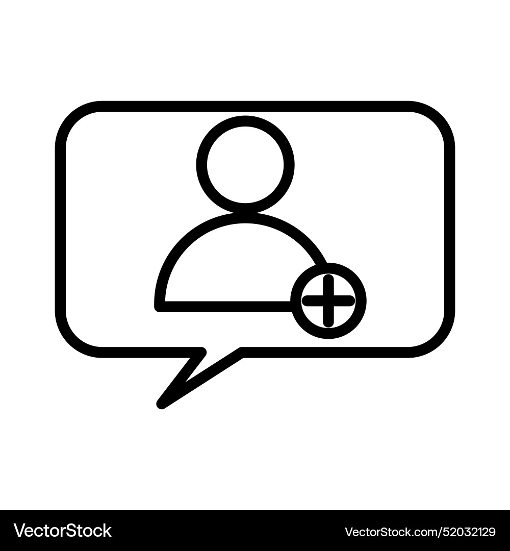 Person conversation icon linear logo mark Vector Image