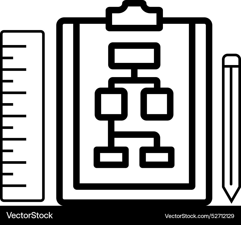 Plan building scale pencil ruler planning Vector Image