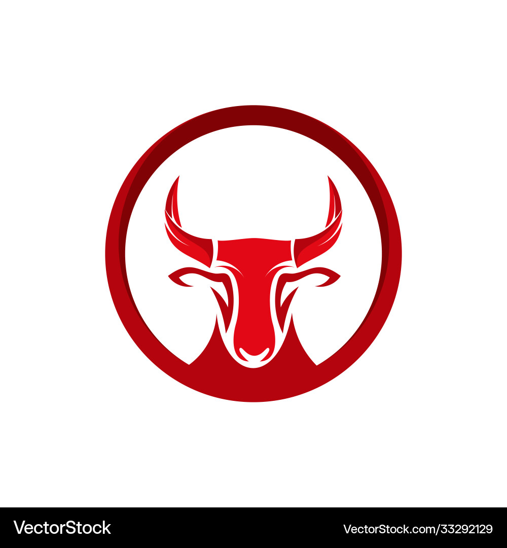 Red bull head logo design template Royalty Free Vector Image Red bull head logo design template Royalty Free Vector Image