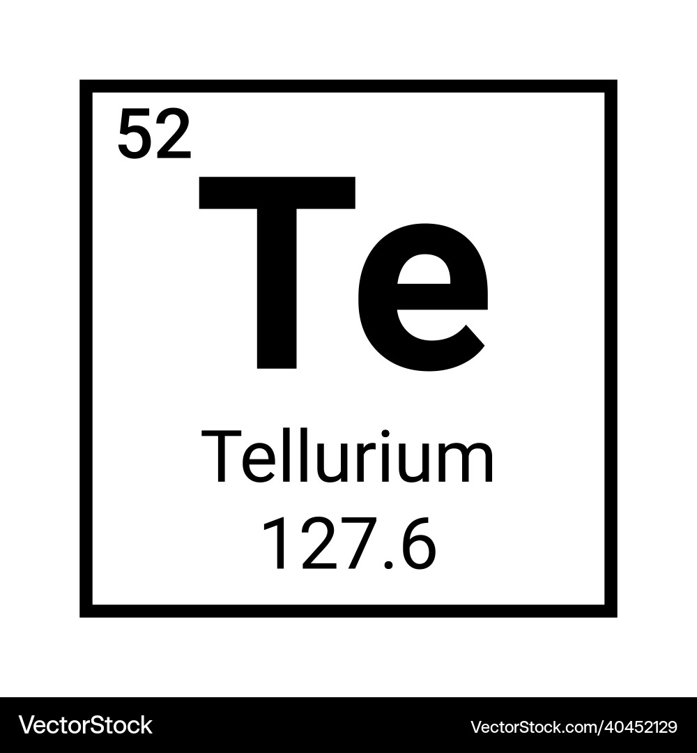 Periodic Table Element Tellurium Vector Images (56)