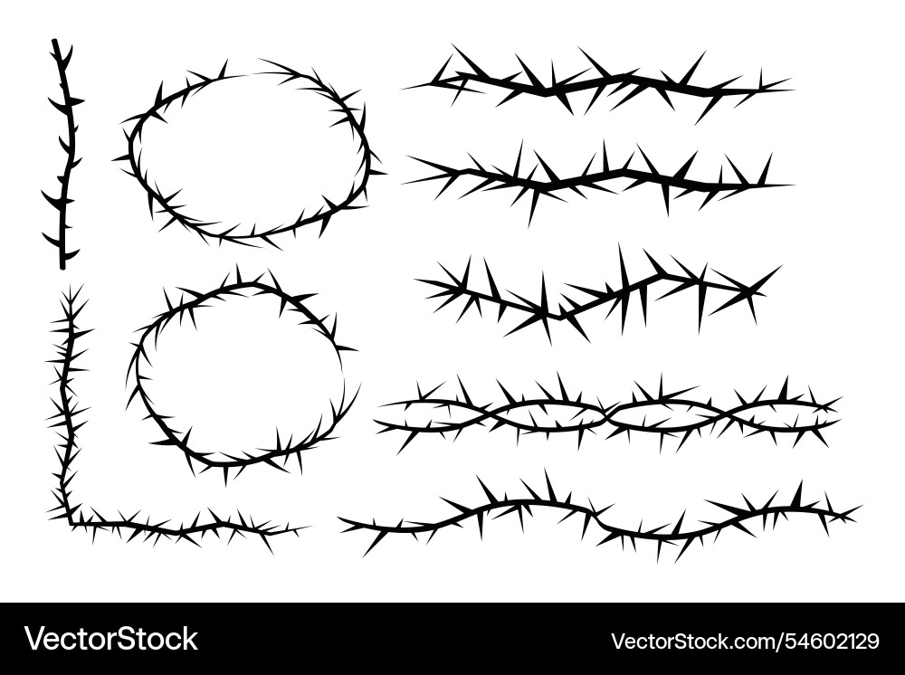Thorny Vine Border Royalty Free Vector Image - VectorStock