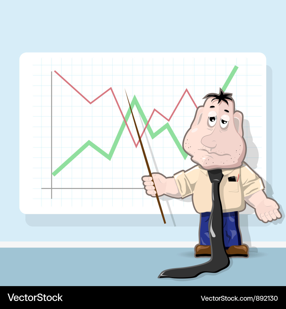 Business Analyst Cartoon Royalty Free Vector Image