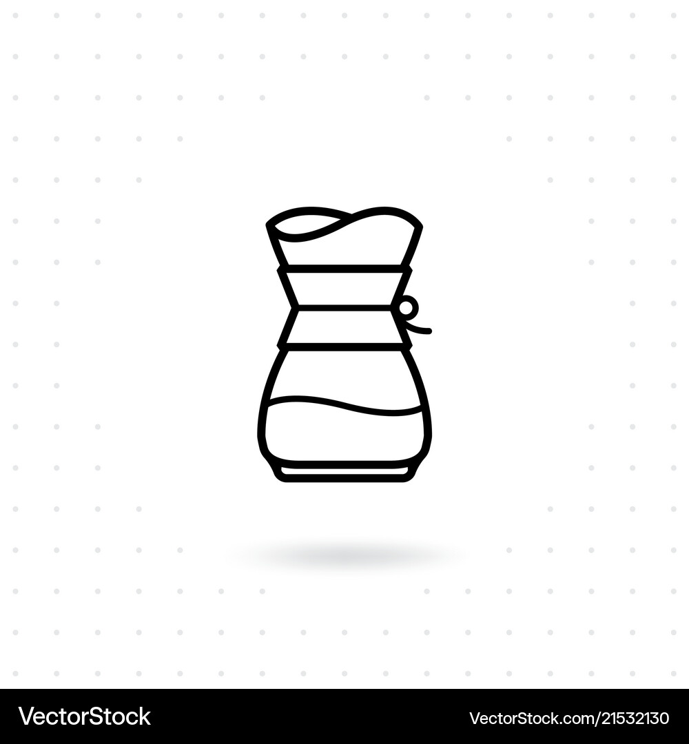 Coffee brewing method pour over icon Royalty Free Vector