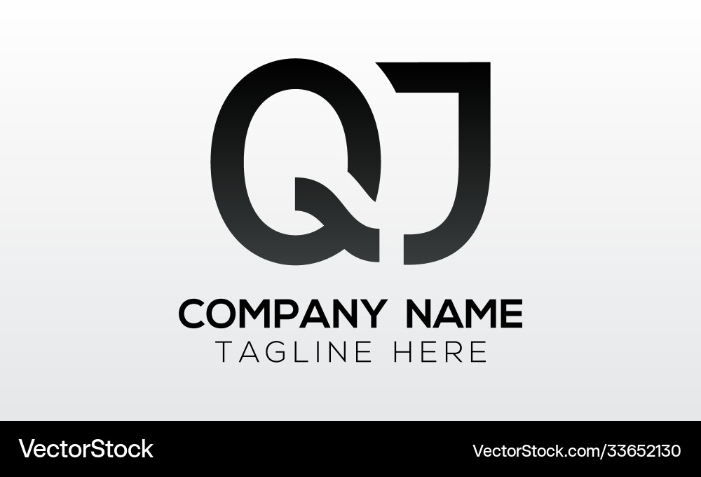 Initial letter qj logo design with modern Vector Image