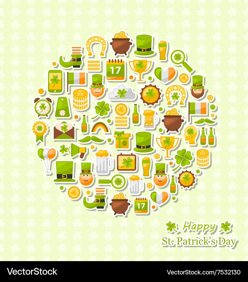 Saint Patrick's Day Icons Royalty Free Vector Image