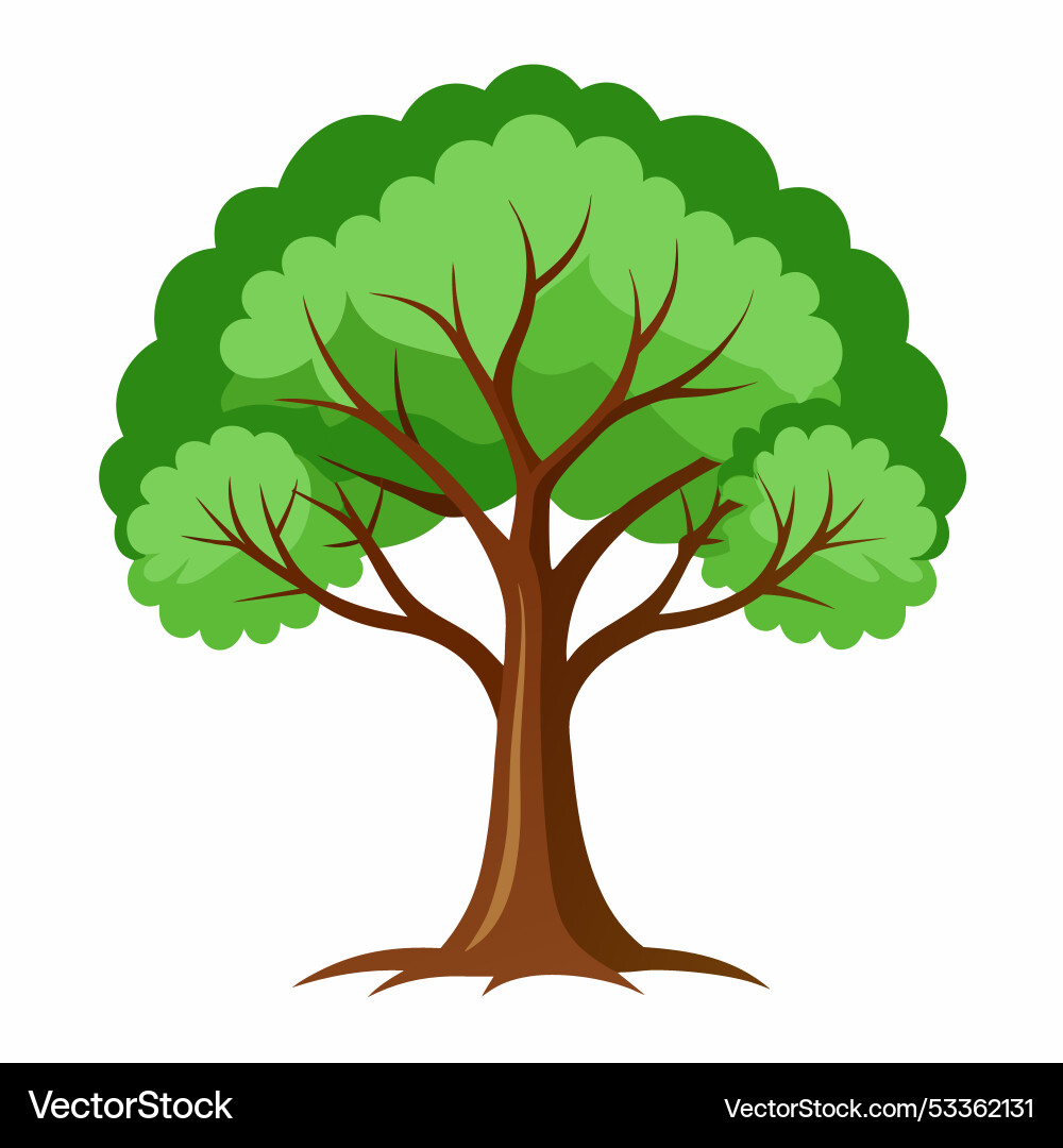 Coloring tree Royalty Free Vector Image - VectorStock