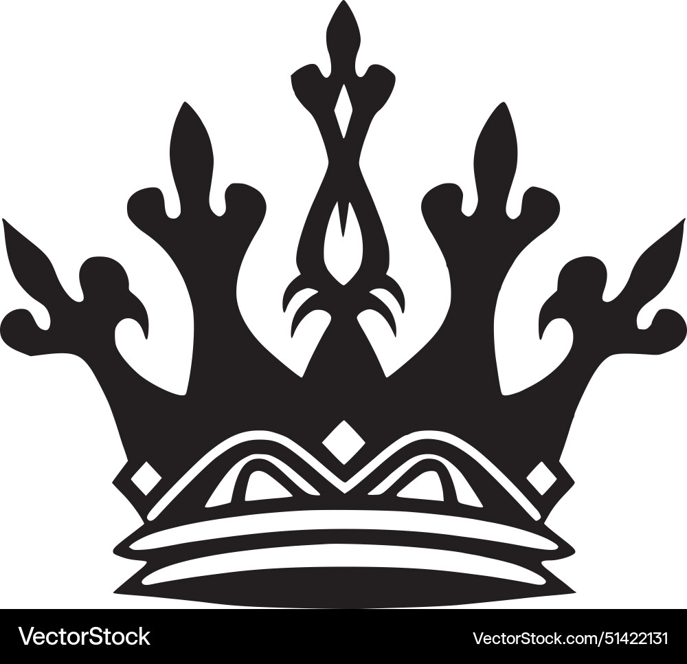 Crown - minimalist and simple silhouette Vector Image