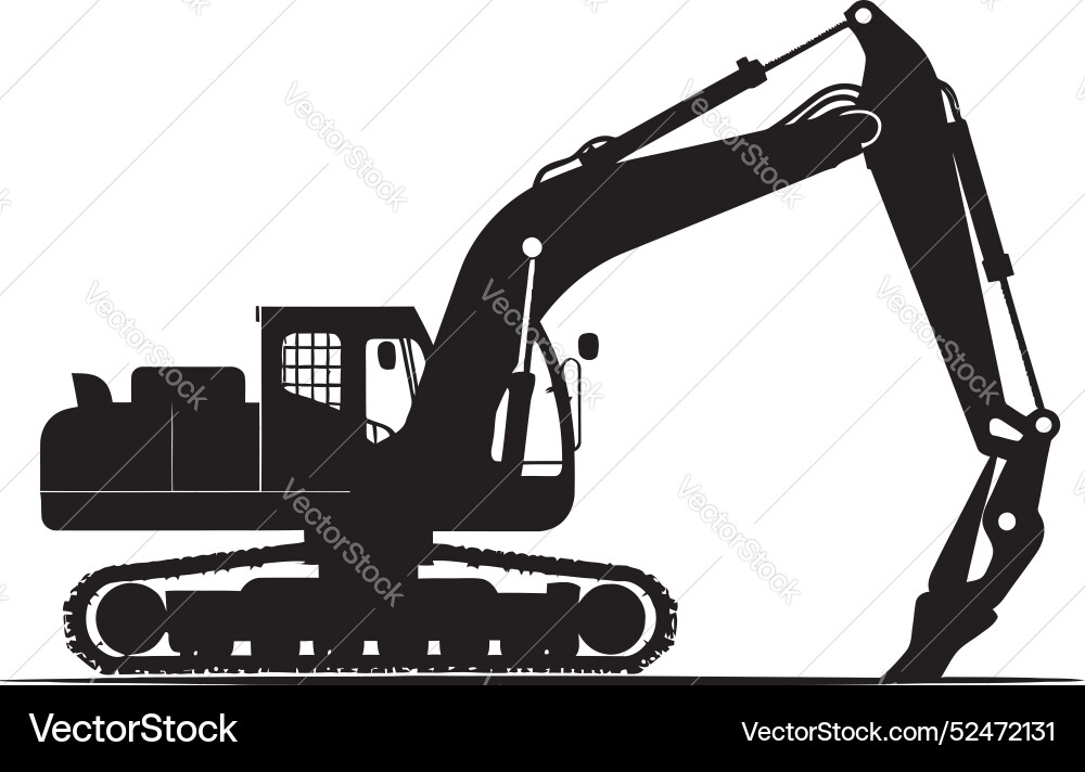Digging dominance logo of excavator icon terrain Vector Image