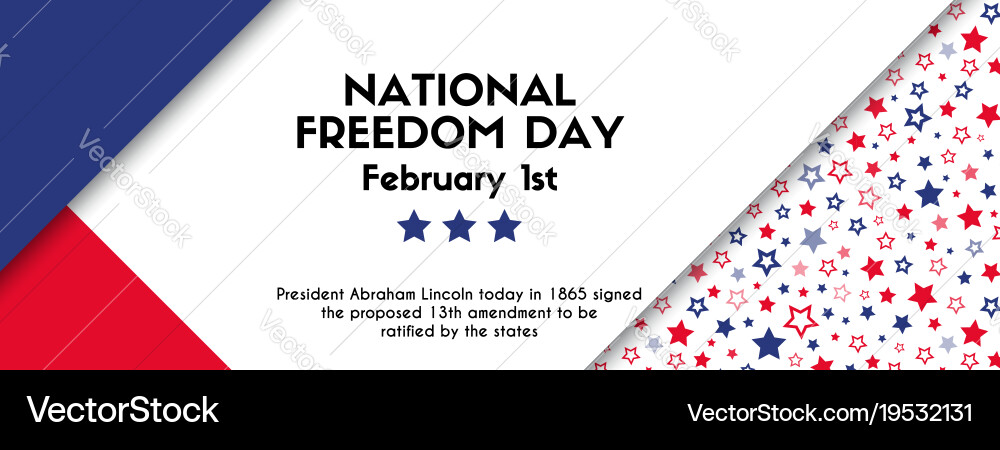 National freedom day banner Royalty Free Vector Image