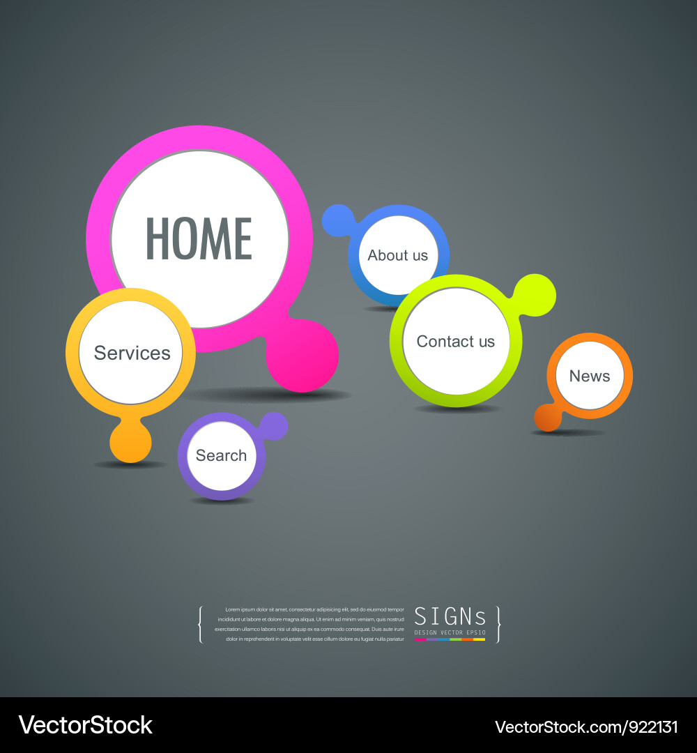 Signs website icon design Royalty Free Vector Image