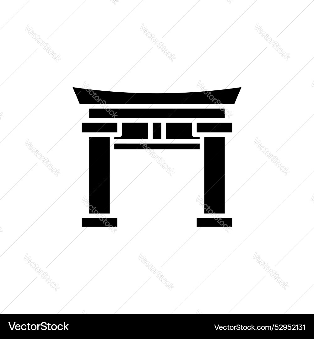 Torii gate icon isolated on white background Vector Image