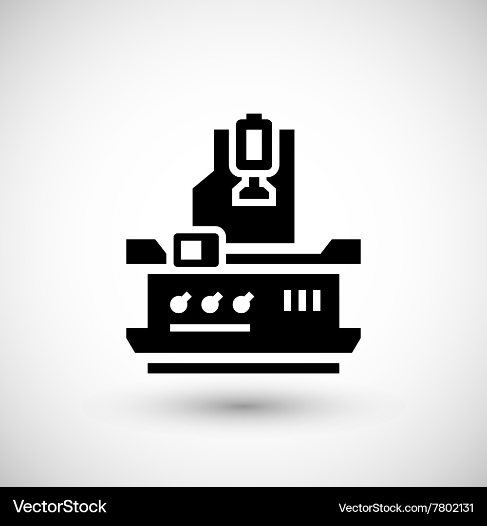 Vertical milling machine icon Royalty Free Vector Image