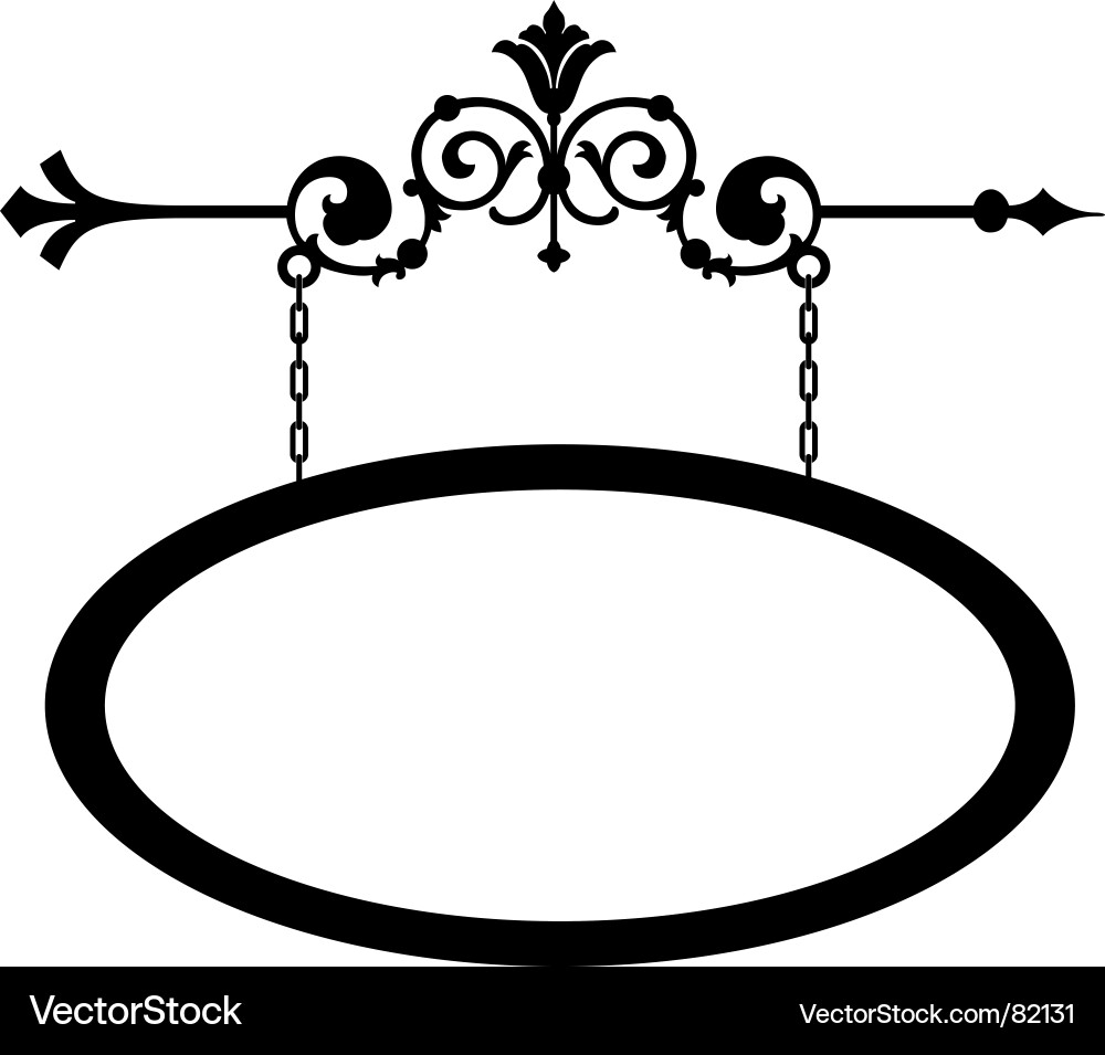 Vintage Wrought Iron Sign Royalty Free Vector Image