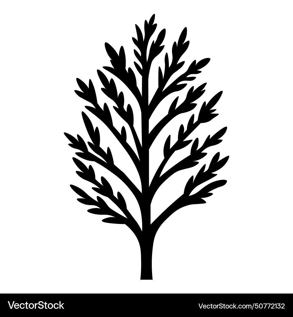 Black bush icon on white background Royalty Free Vector