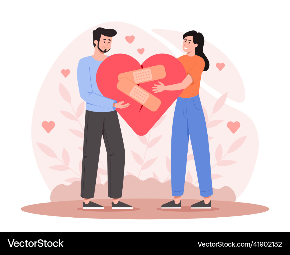 Forgiveness for preservation of relationships Vector Image