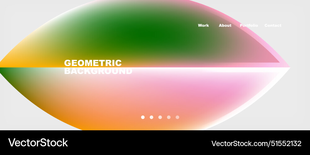 Glassmorphism geometric abstract background Vector Image