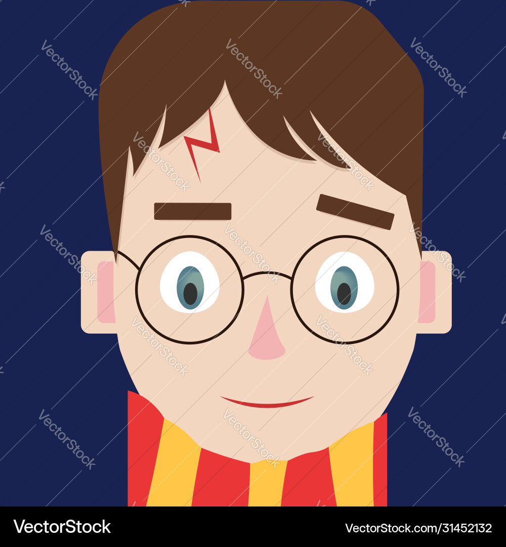 Harry potter on white background Royalty Free Vector Image