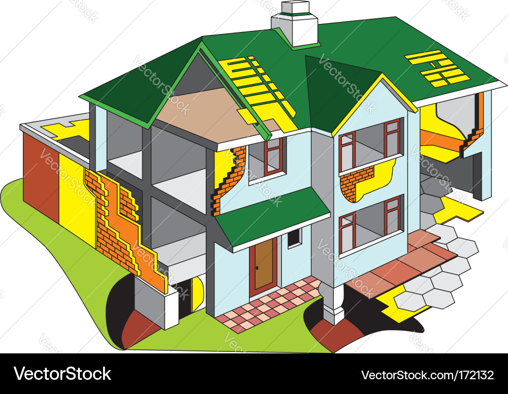 House diagram Royalty Free Vector Image - VectorStock