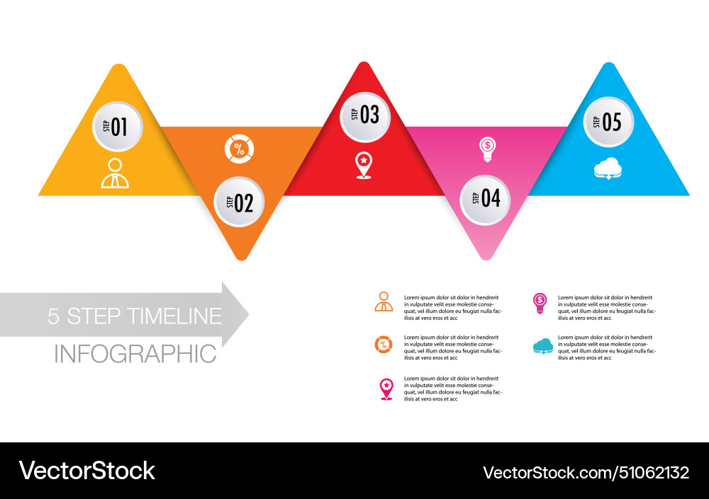 Infographic template 5 step Royalty Free Vector Image