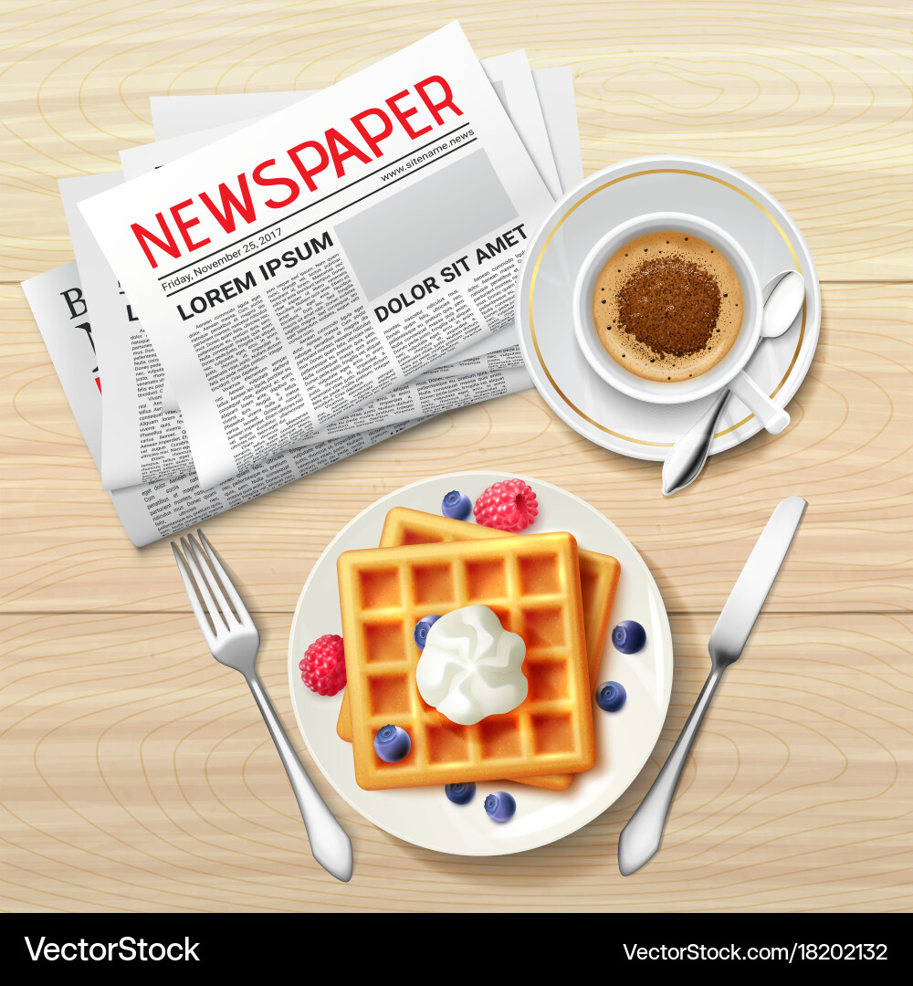 Morning newspaper poster Royalty Free Vector Image