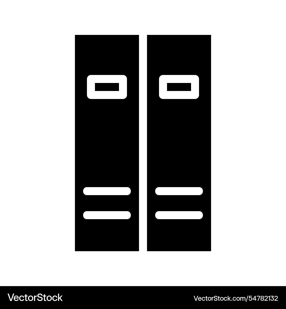 Schwarz-Weiß-Datei-Ordner-Icon-Konzept Lizenzfreier Vektor