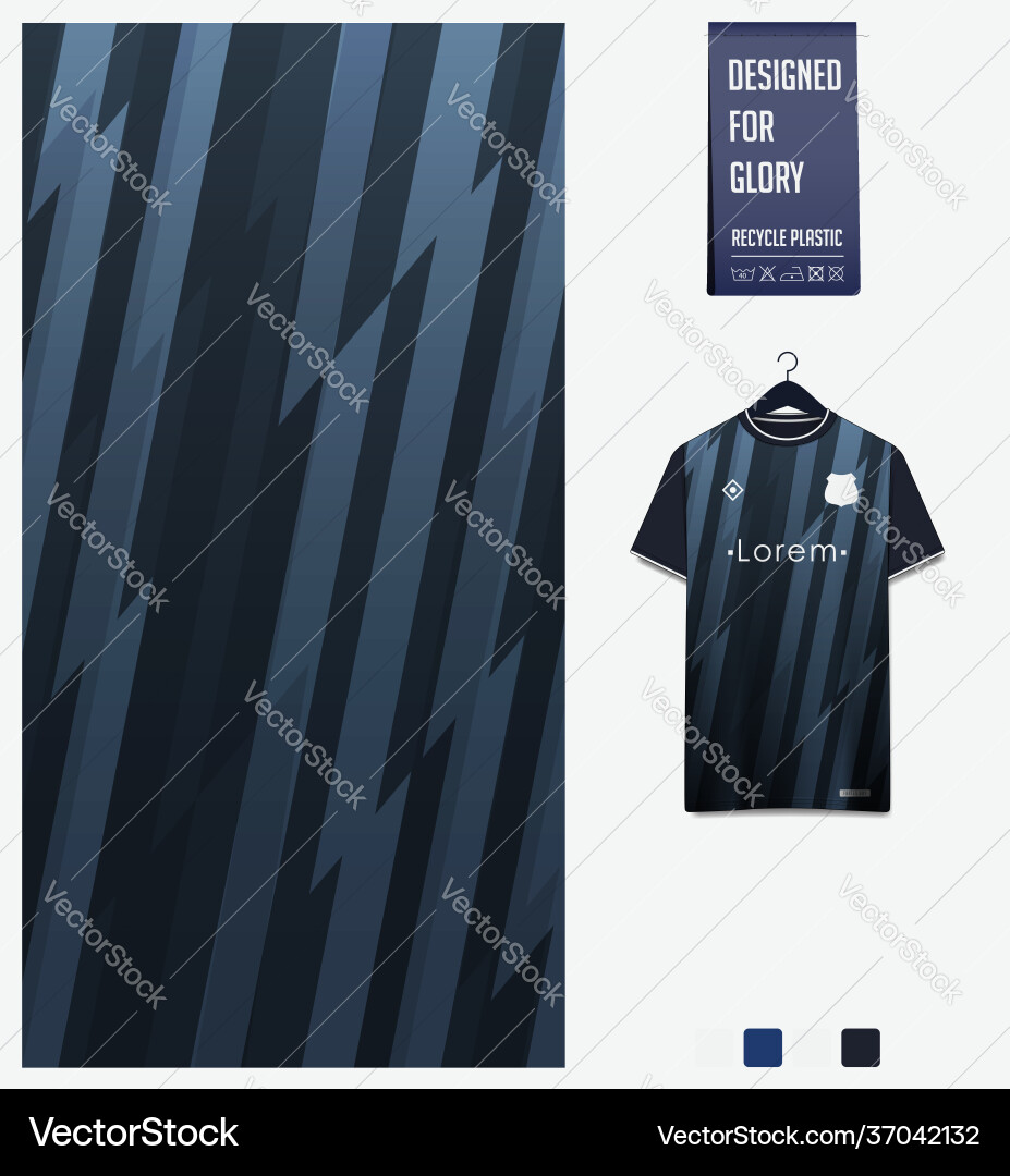 Soccer jersey pattern design thunder Royalty Free Vector