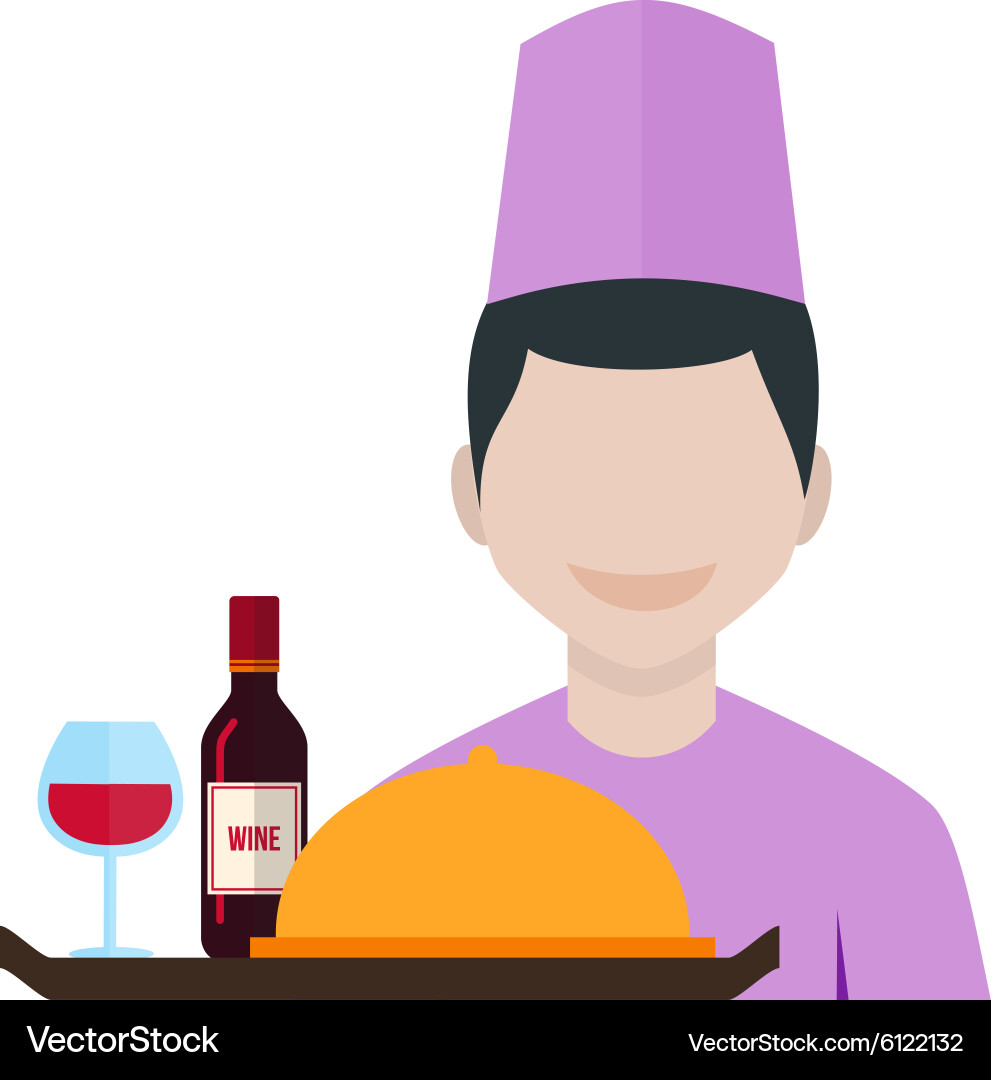 Waiter Royalty Free Vector Image - VectorStock