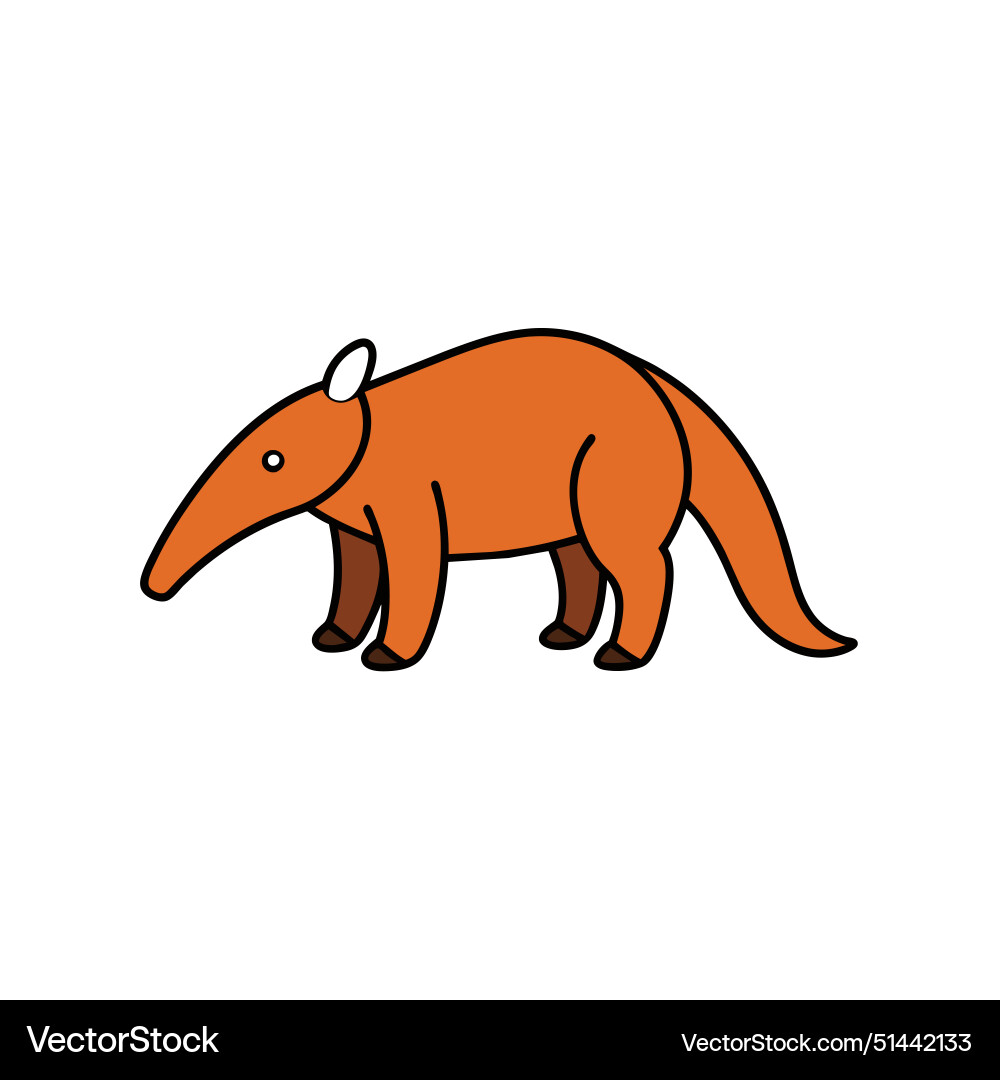 Anteater rodent looks icon Royalty Free Vector Image