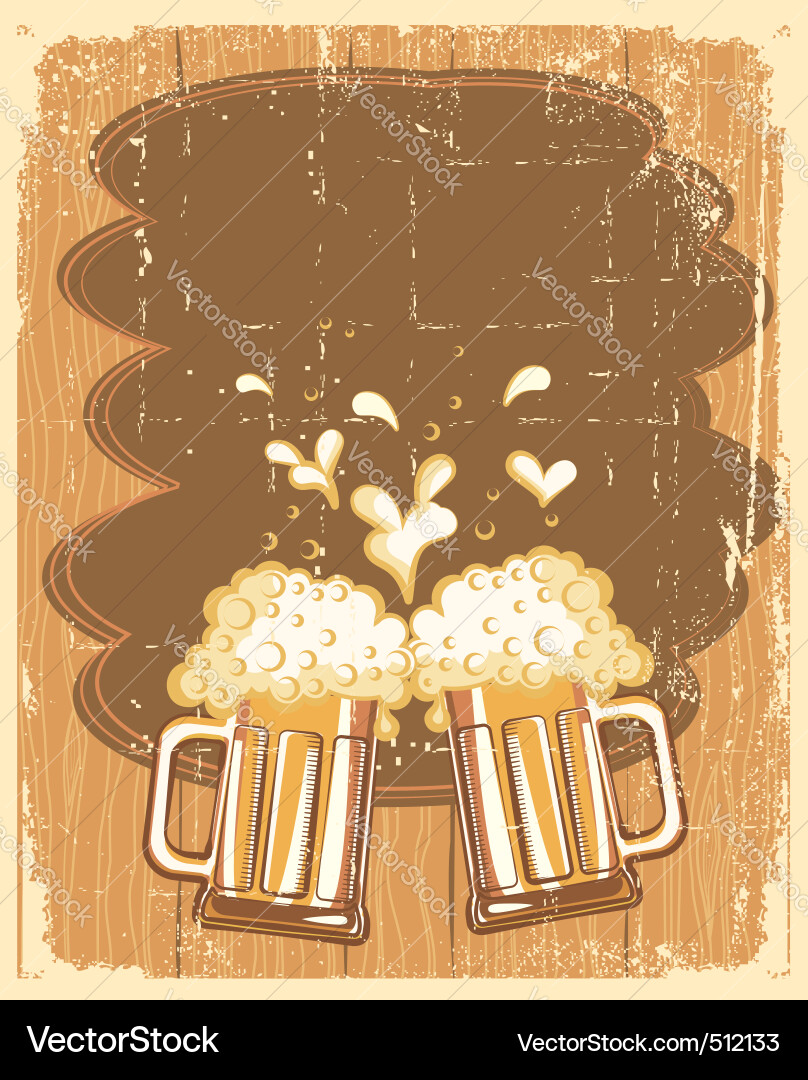 Beer background Royalty Free Vector Image - VectorStock