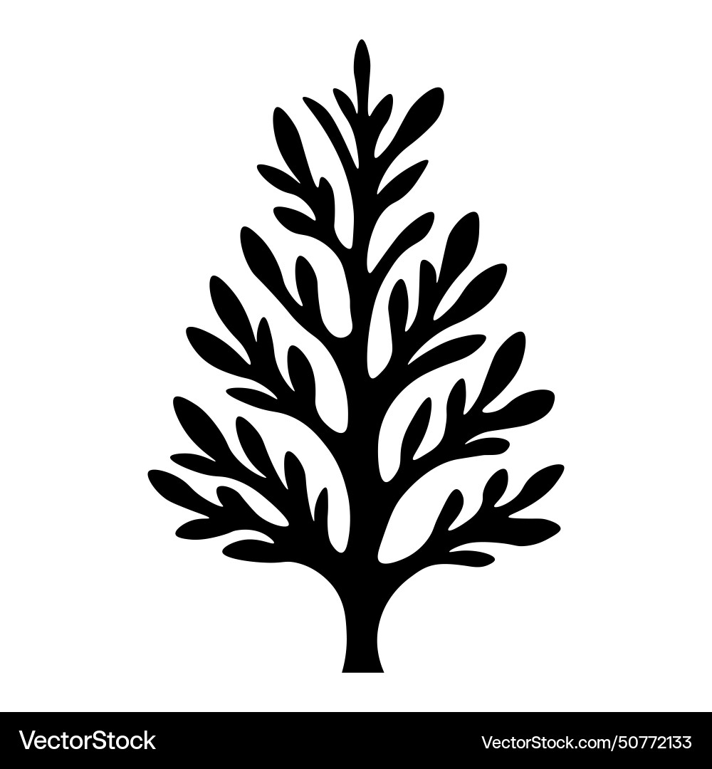 Black bush icon on white background Royalty Free Vector