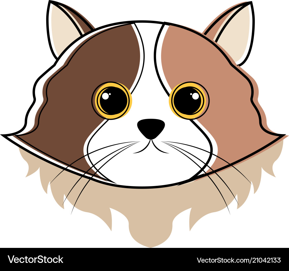 Cute cat avatar sketch Royalty Free Vector Image
