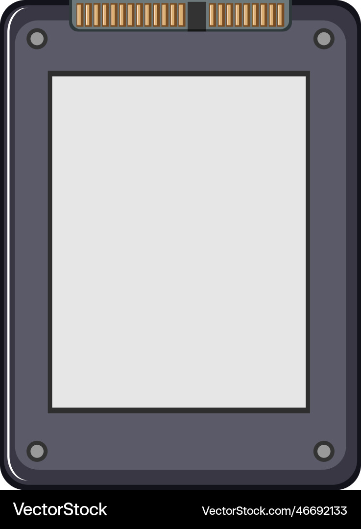 Equipment ssd storage cartoon Royalty Free Vector Image