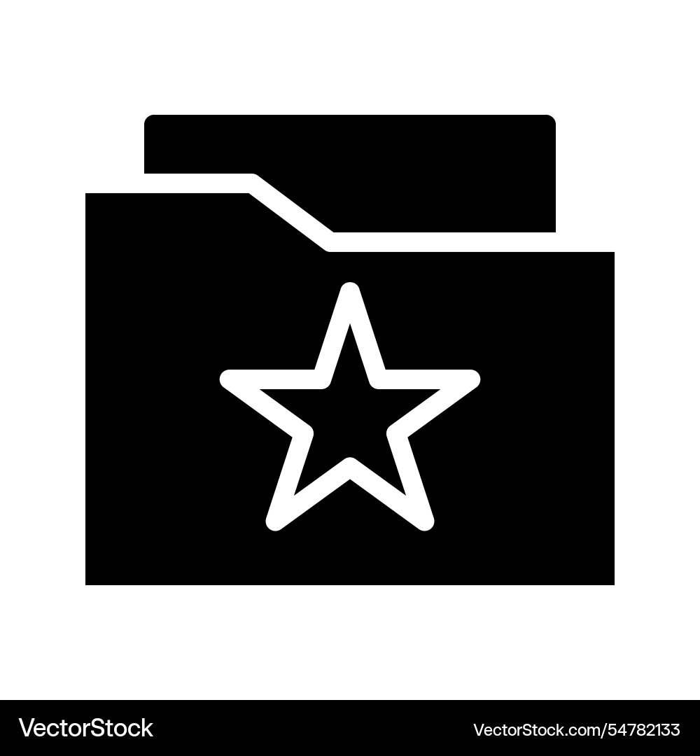 Favorite folder icon concept of bookmark Vector Image