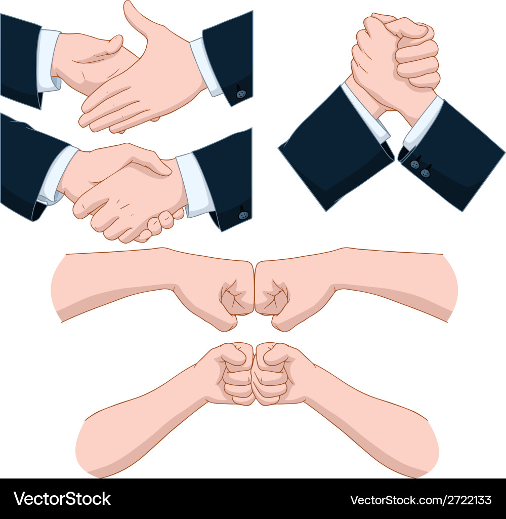 Handshakes & Fist Bumps Royalty Free Vector Image