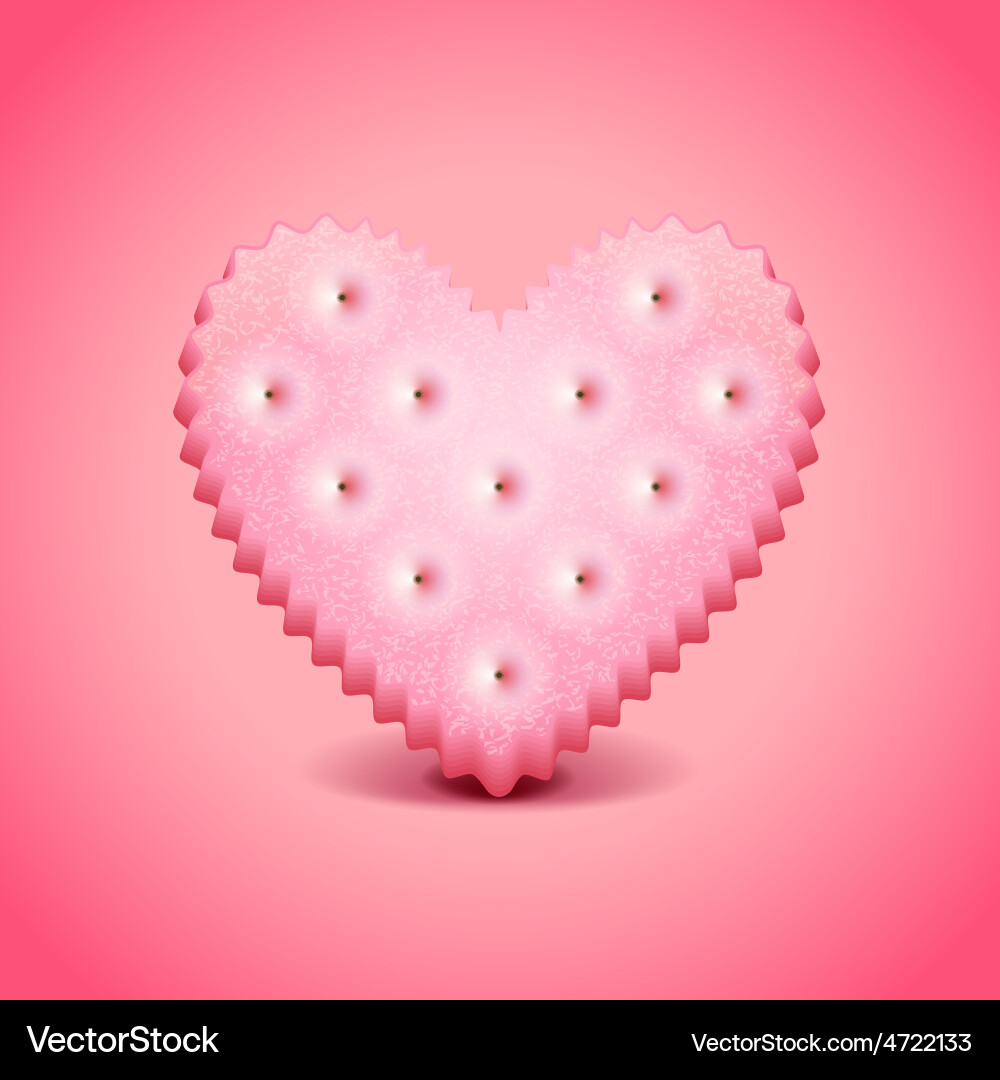 Heart-shaped cracker background Royalty Free Vector Image