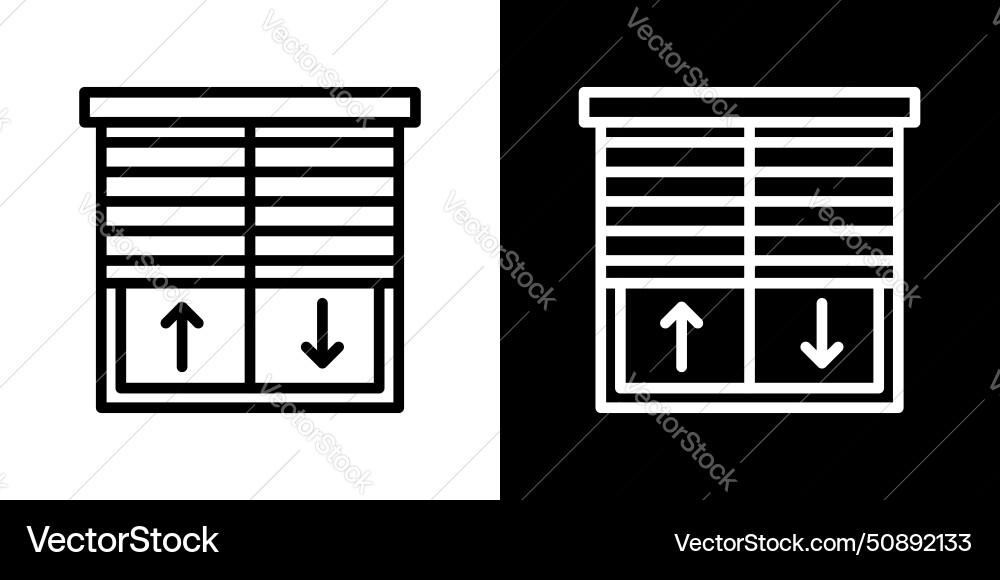 Jalousie icon set window shutter blind symbol Vector Image