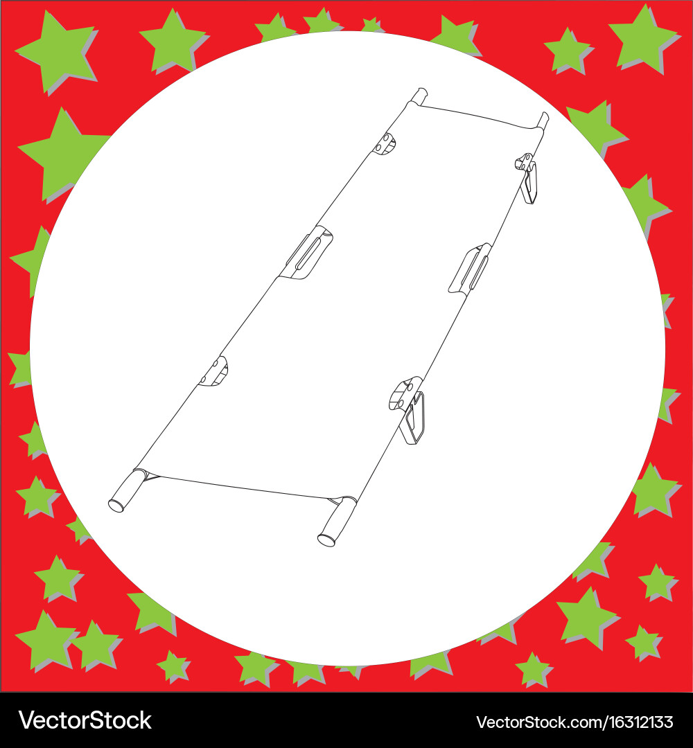 Medical first aid stretcher Royalty Free Vector Image