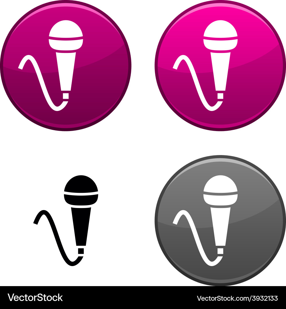 Mic button Royalty Free Vector Image - VectorStock