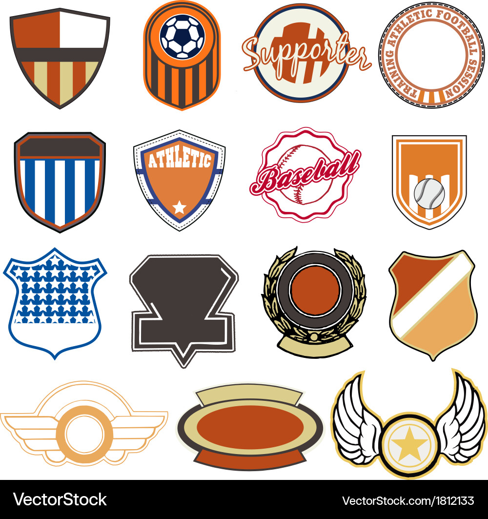 Sport badges Royalty Free Vector Image - VectorStock