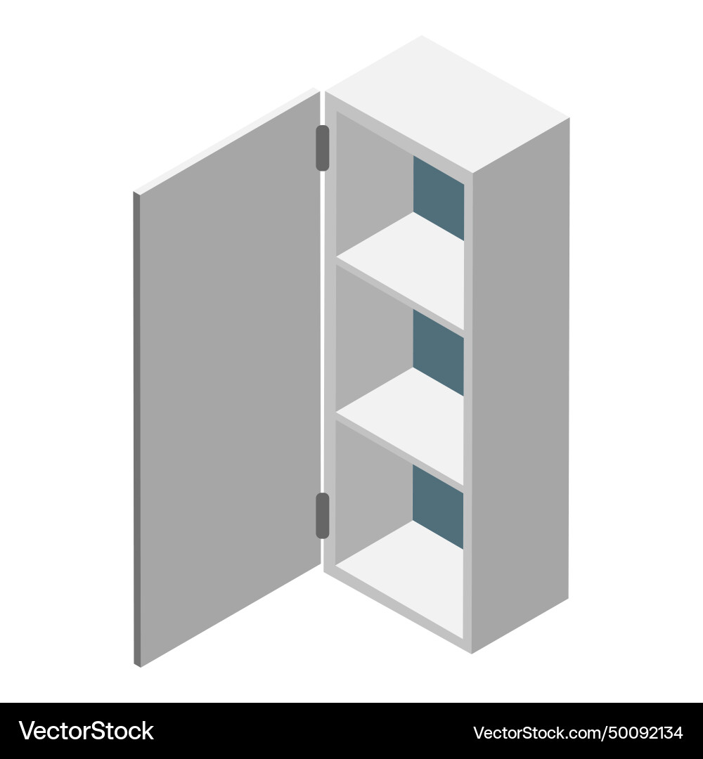 3d isometric flat set of kitchen cabinets Vector Image