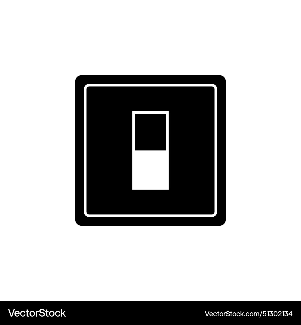 Electric light switch flat icon Royalty Free Vector Image