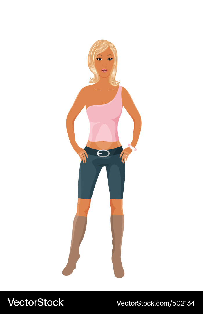 Fashion glamor girl Royalty Free Vector Image - VectorStock
