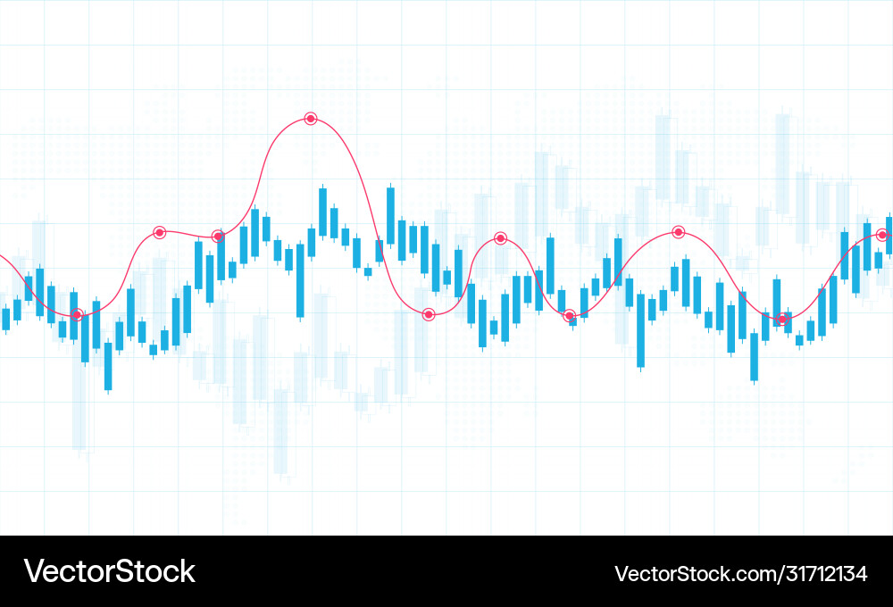 Financial stock market graph Royalty Free Vector Image