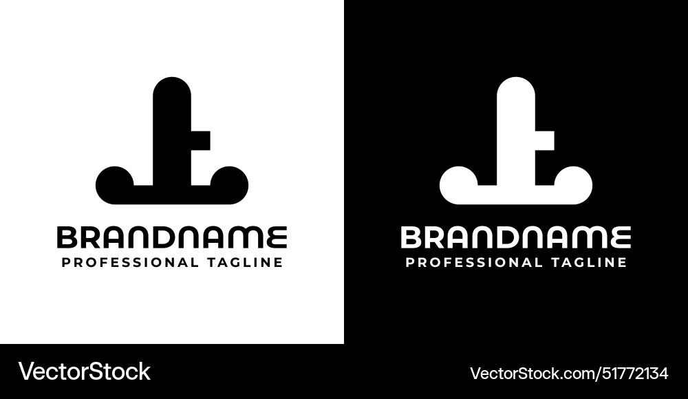 Letters jt monogram logo great for multisector Vector Image